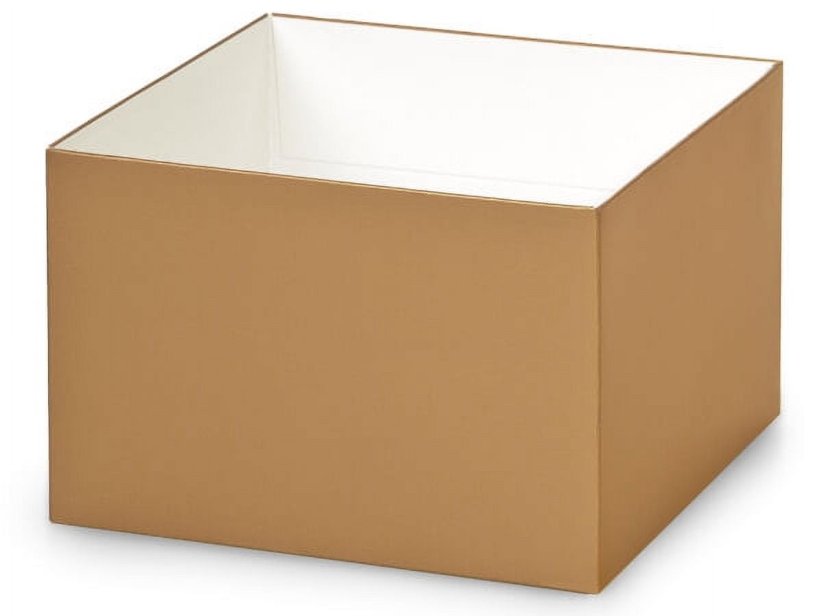 Pack Of 25, 6 X 6 X 4" Solid Metallic Gold Gift & Gourmet Boxes Bases W ...