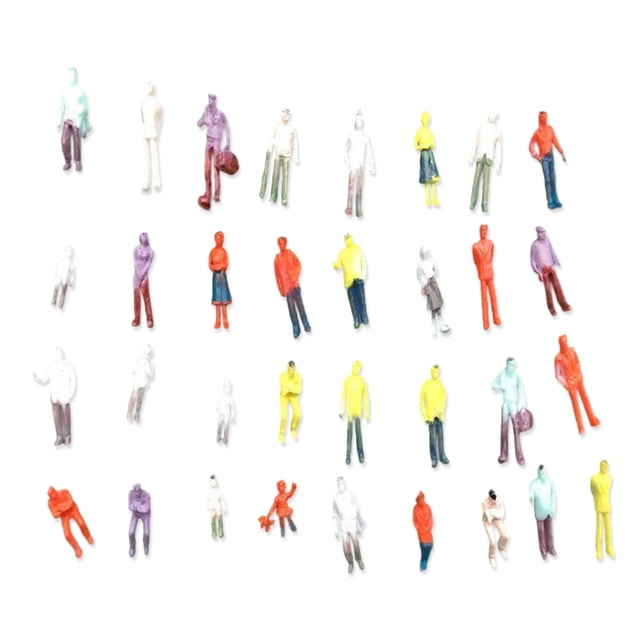 Pack Of 25 Miniature People Random Poses Figurines For Model City Scene ...