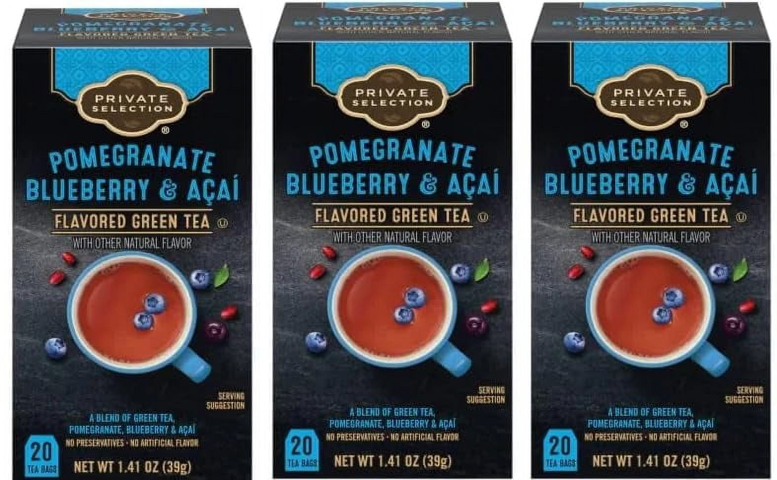 Pack Of 3 Blueberry & Acai Green Tea Bags 20 ct. - Walmart.com