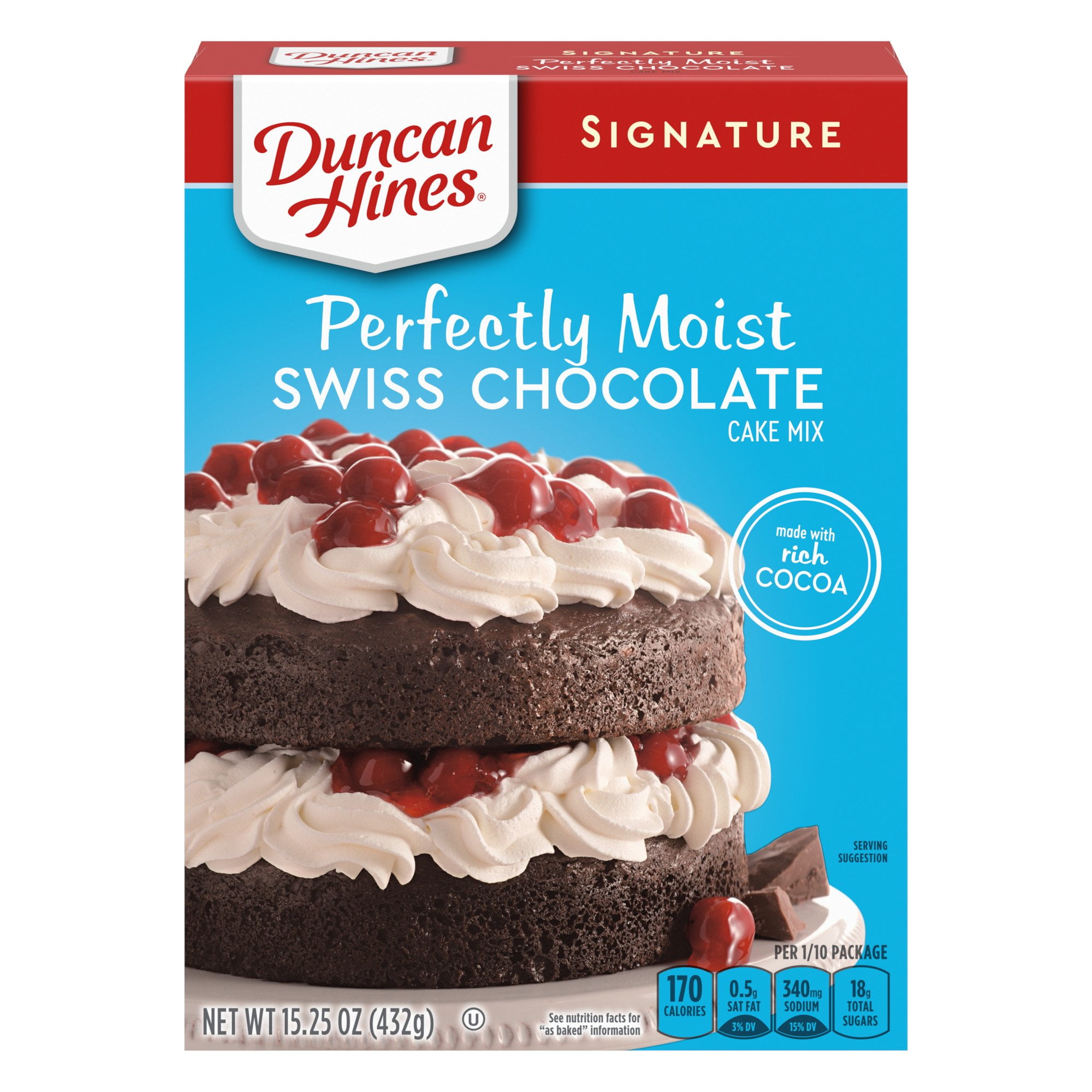 Pack Of 3 Duncan Hines Signature Perfectly Moist Swiss Chocolate Cake ...