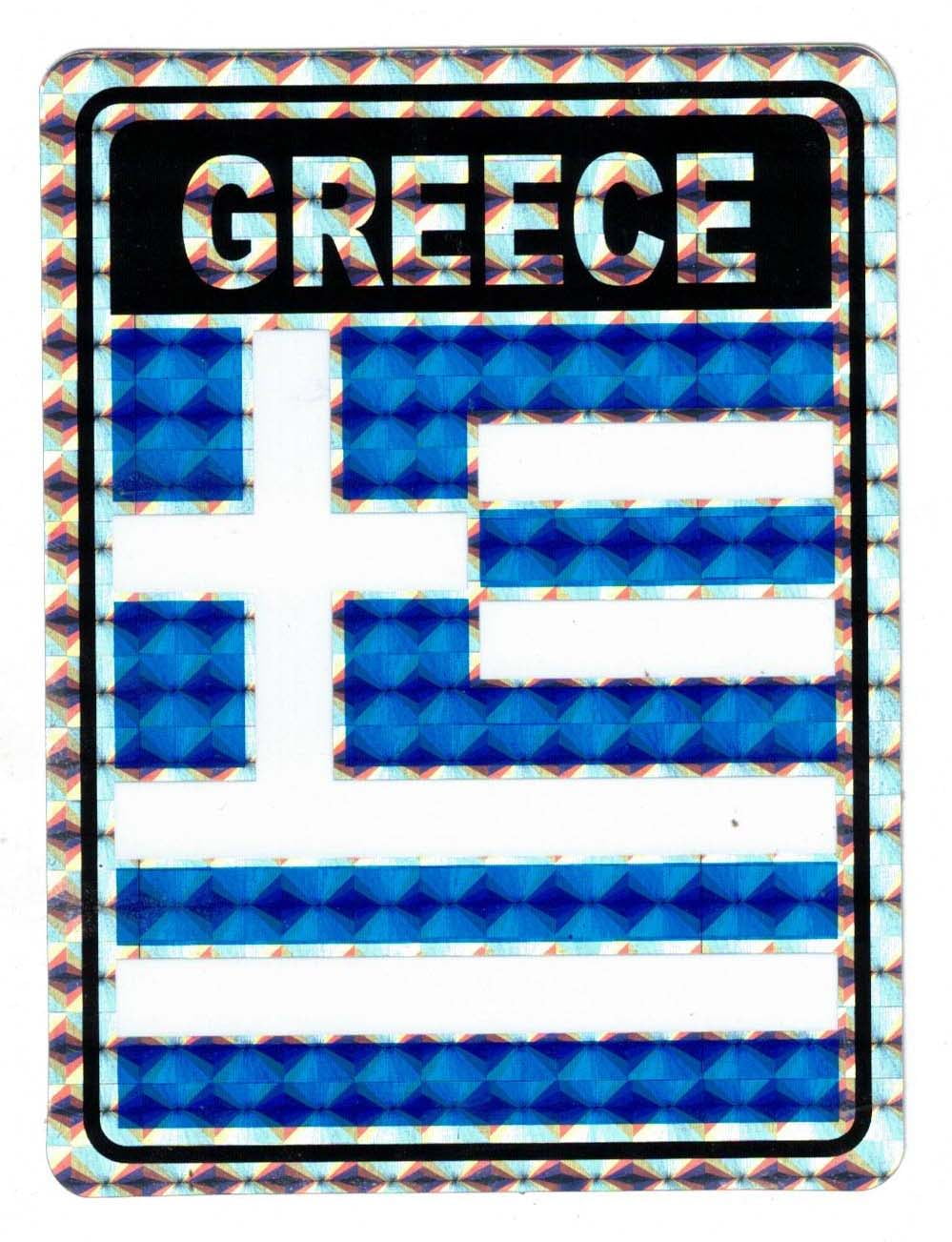 Pack Of 3 Greece Country Flag Reflective Decal Bumper Sticker DC-094 ...