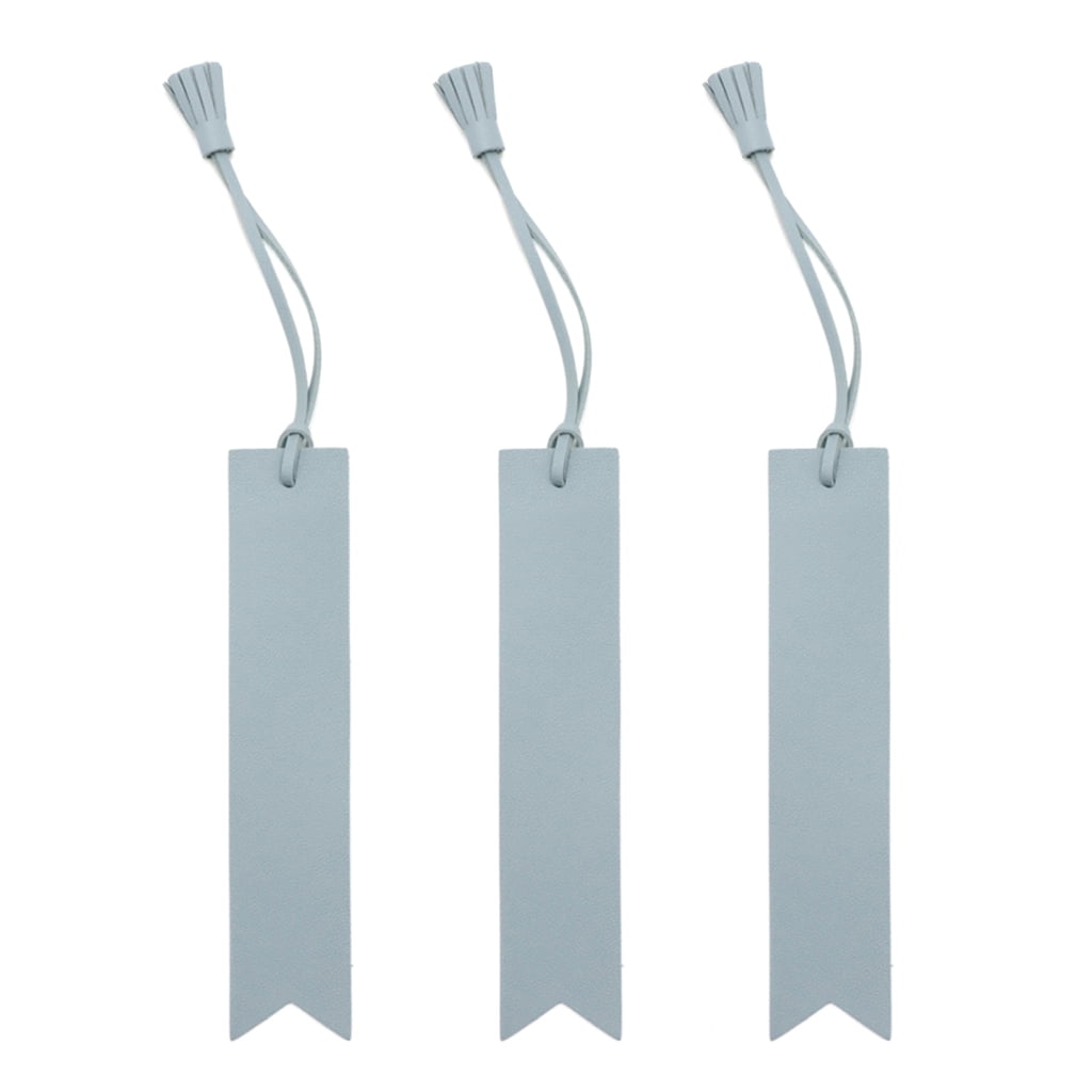 3Pieces Leather Bookmarks Book Page Markers with Tassels Reading ...