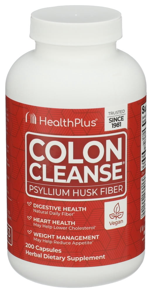 (Pack Of 3) Health Plus Colon Cleanse Psyllium 200 Capsules - Walmart.com