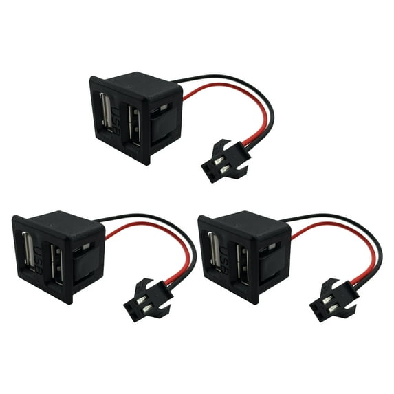 Pack Of 3 In Power Outlet With Integrated Double USB Port For Efficient ...