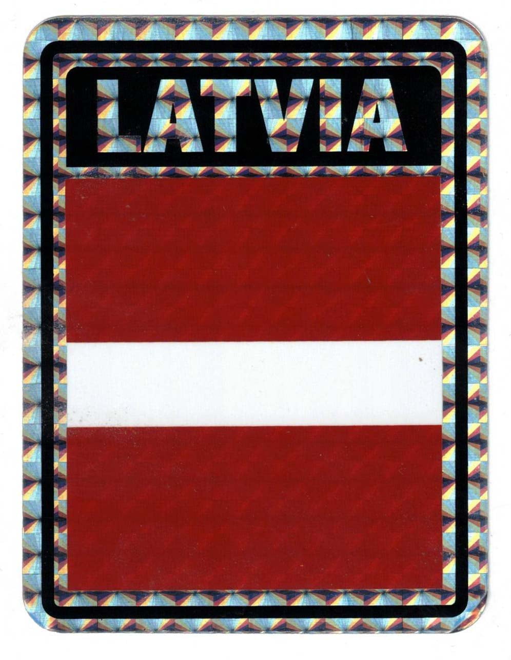 Pack Of 3 Latvia Country Flag Reflective Decal Bumper Sticker DC-133 ...