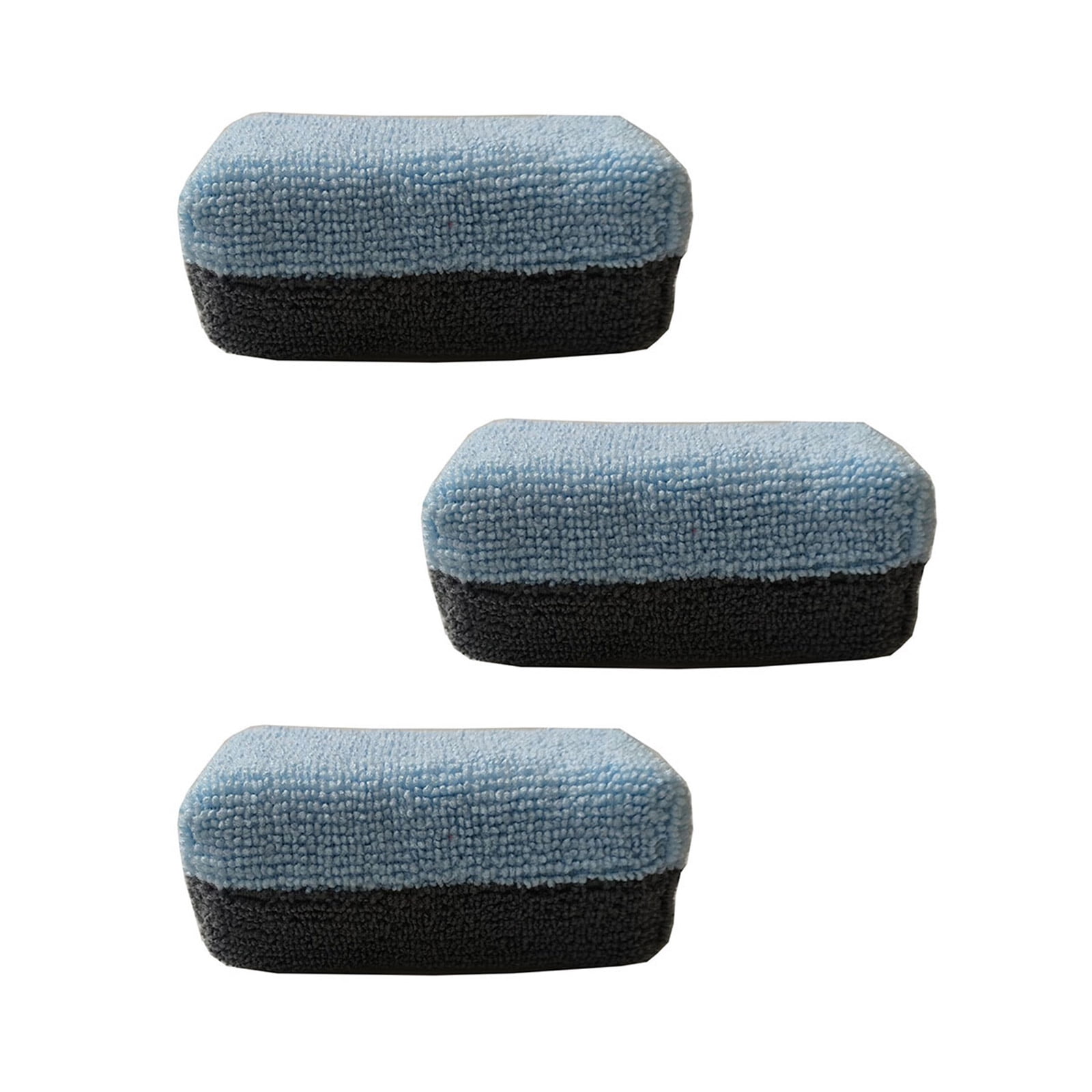 Pack Of 3 Microfiber Applicators Automotive Sponges Long Lasting ...