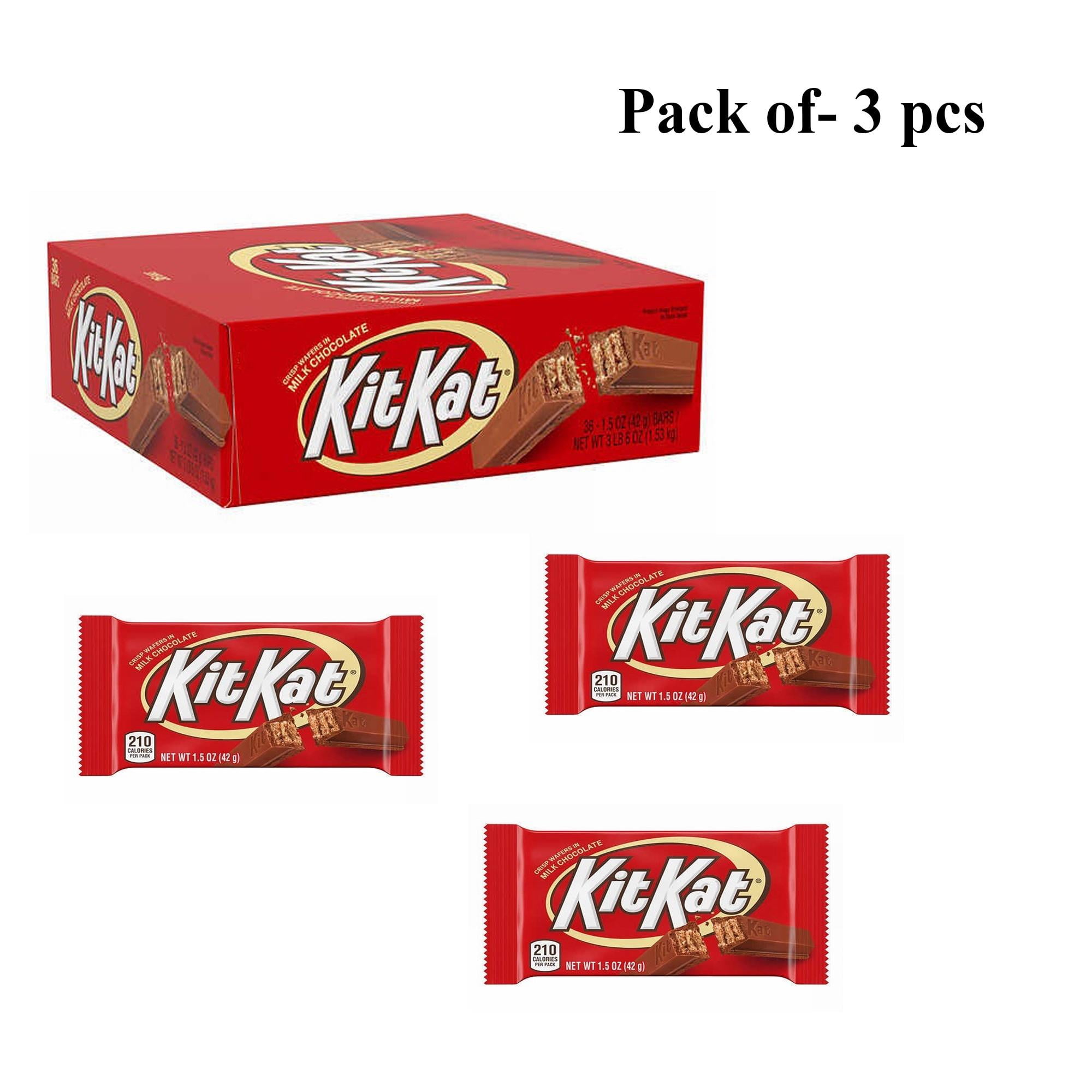 Pack Of 3 Pcs KitKat Crisp Wafers In Milk Chocolate Candy Bars | 1.5 Oz ...