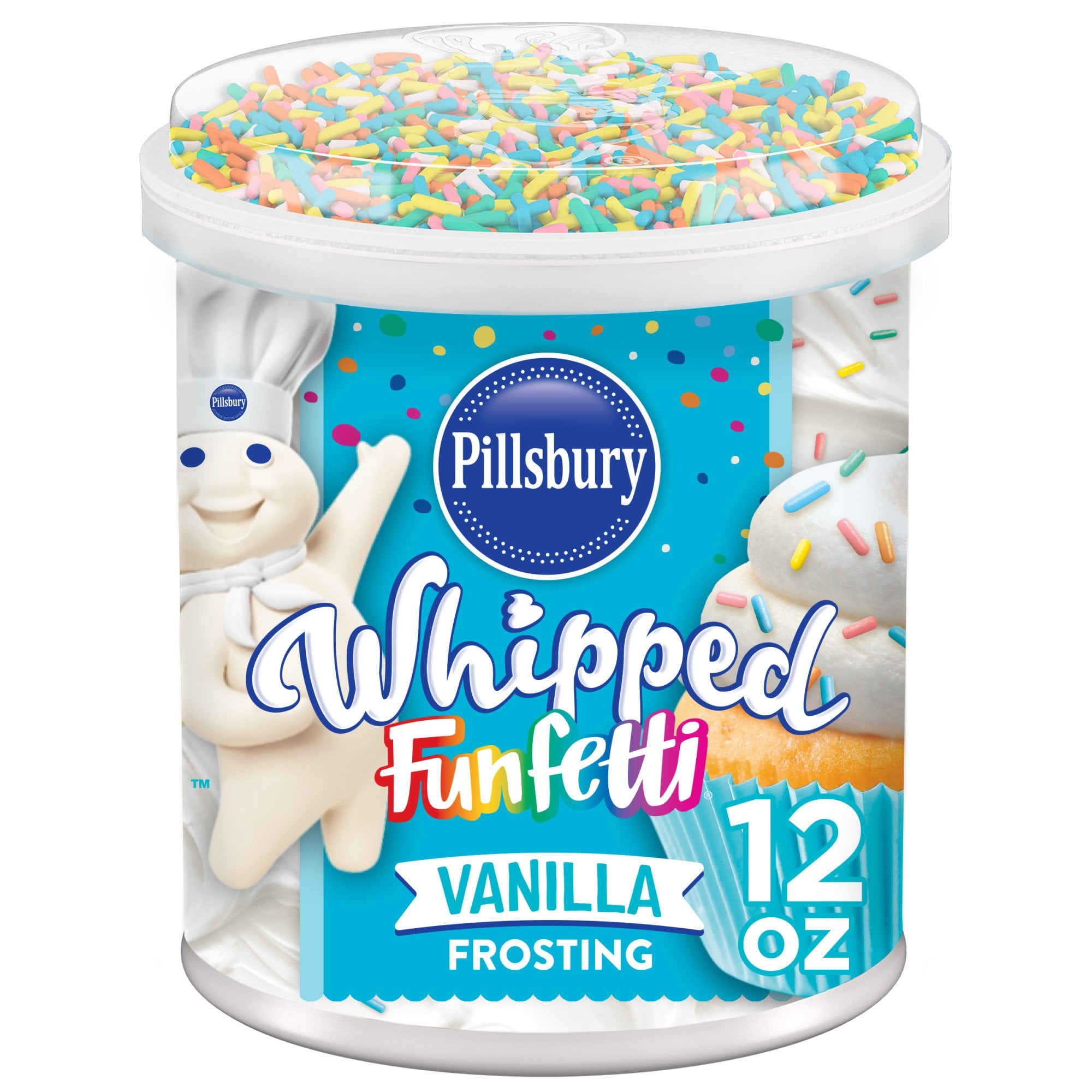 Pack Of 3 Pillsbury Whipped Funfetti Vanilla Frosting, 12 oz (Package ...
