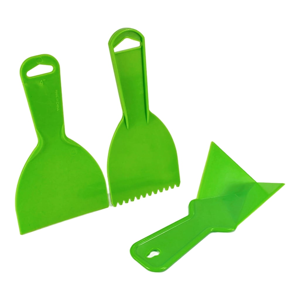 Pack Of 3 Plastic Putty Scraper DIY Texture Pattern Comb and Corner ...