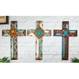 Walmart 3-Pack Rustic Western Tuscany Scrollwork Turquoise Amber Gems ...