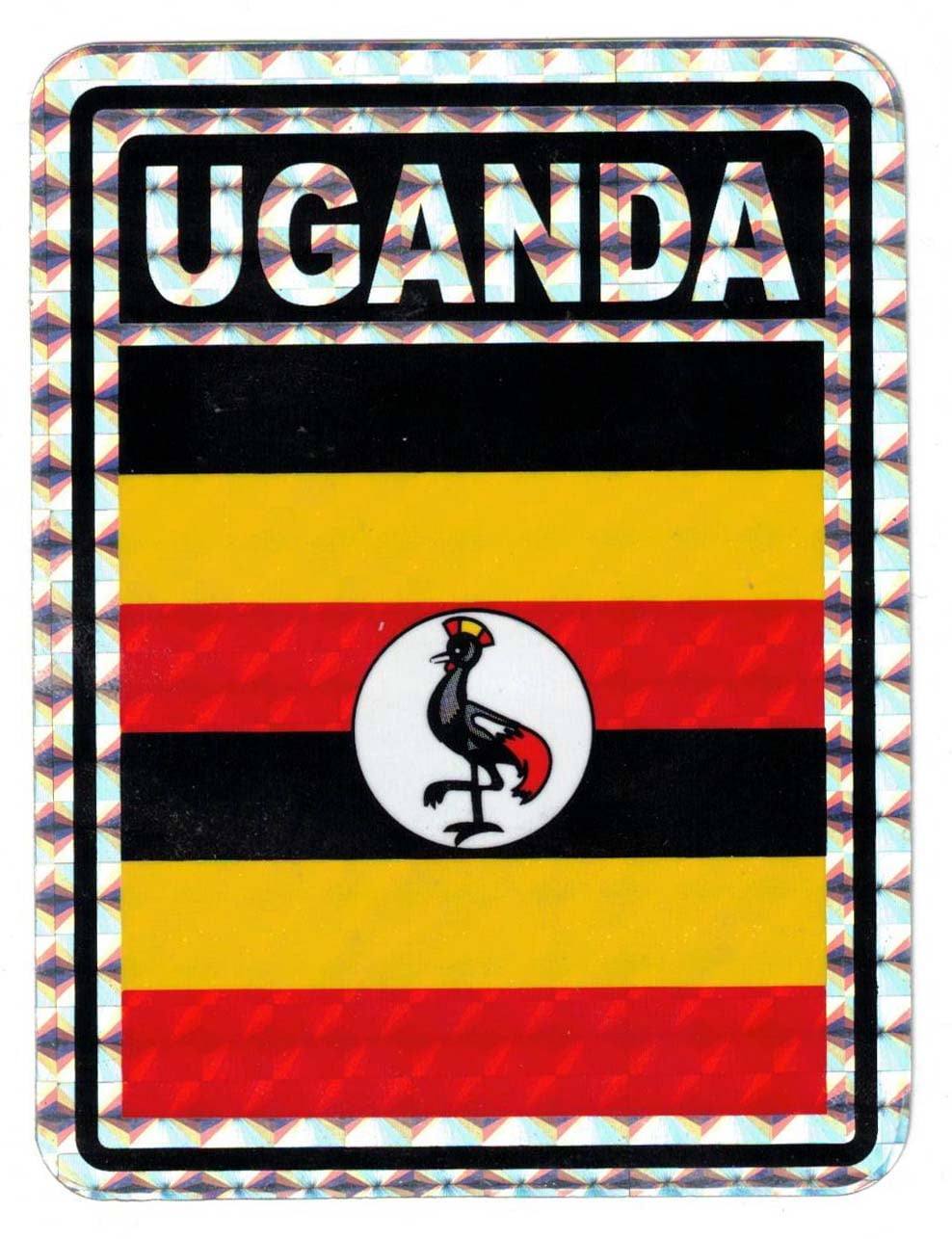 Pack Of 3 Uganda Country Flag Reflective Decal Bumper Sticker DC-241 ...