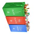 Pack Of 3 Washable Garbage Bins With Smooth Surfaces Quick Cleaning For ...