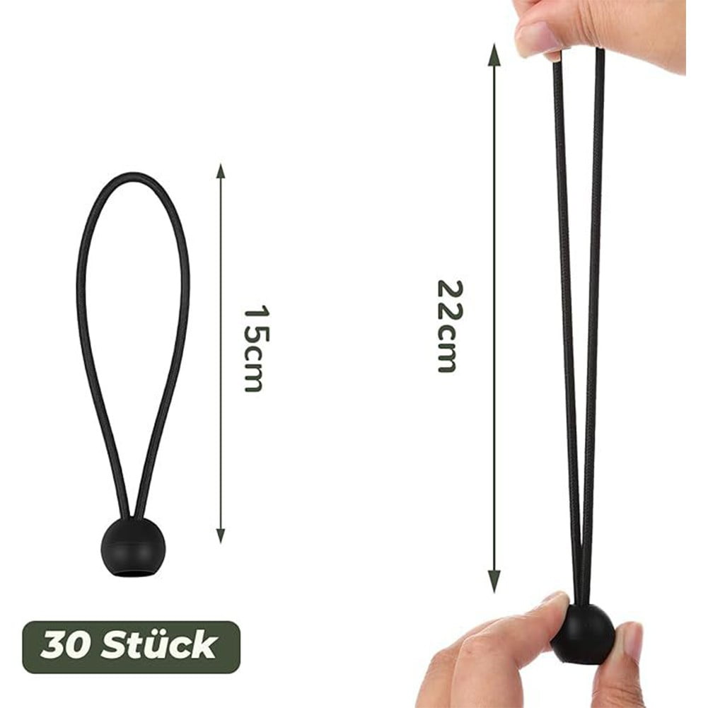 Pack Of 30 For Solid Bungee Cord Tensioners With Ball For Easy Outdoor ...