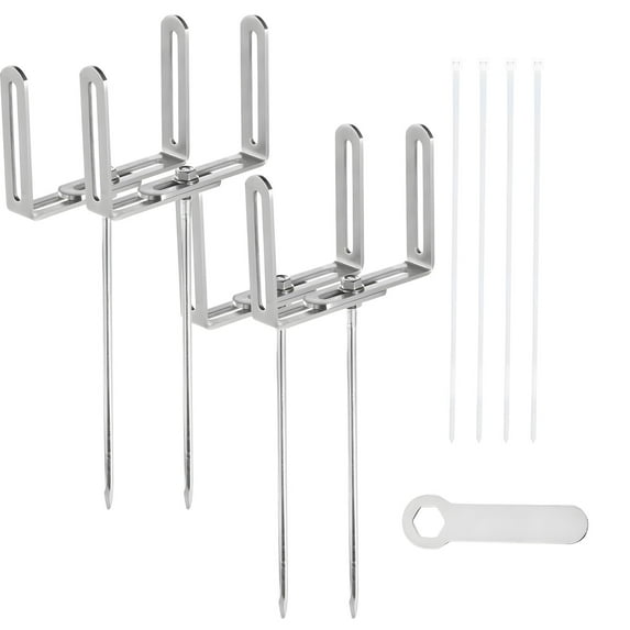 Pack Of 4 Adjustable Downspout Brackets Galvanized Steel For Drainage ...