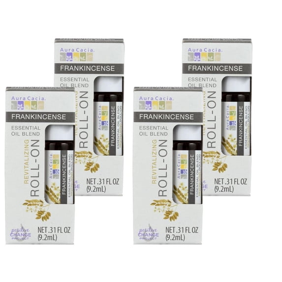 (Pack Of 4) Aura Cacia Oil Essential Roll Frankincense 0.31 Fl Oz ...