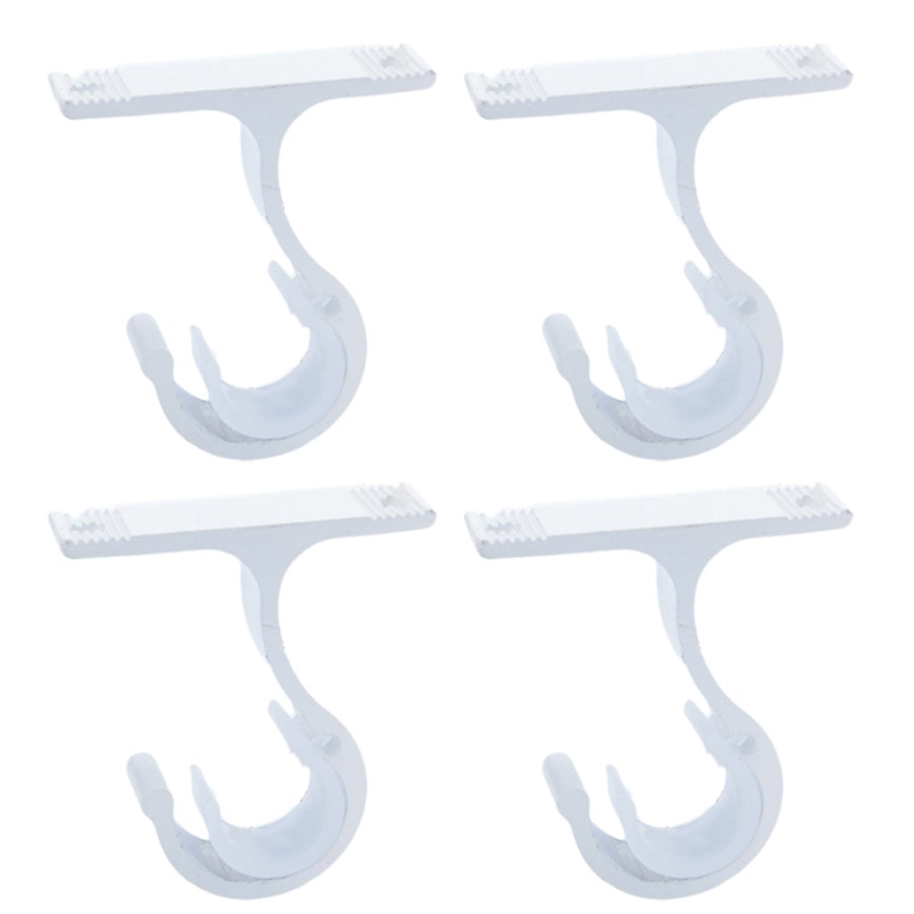 Pack Of 4 Curtain Rod Brackets, Aluminum Alloy Poles Fixation Holder ...