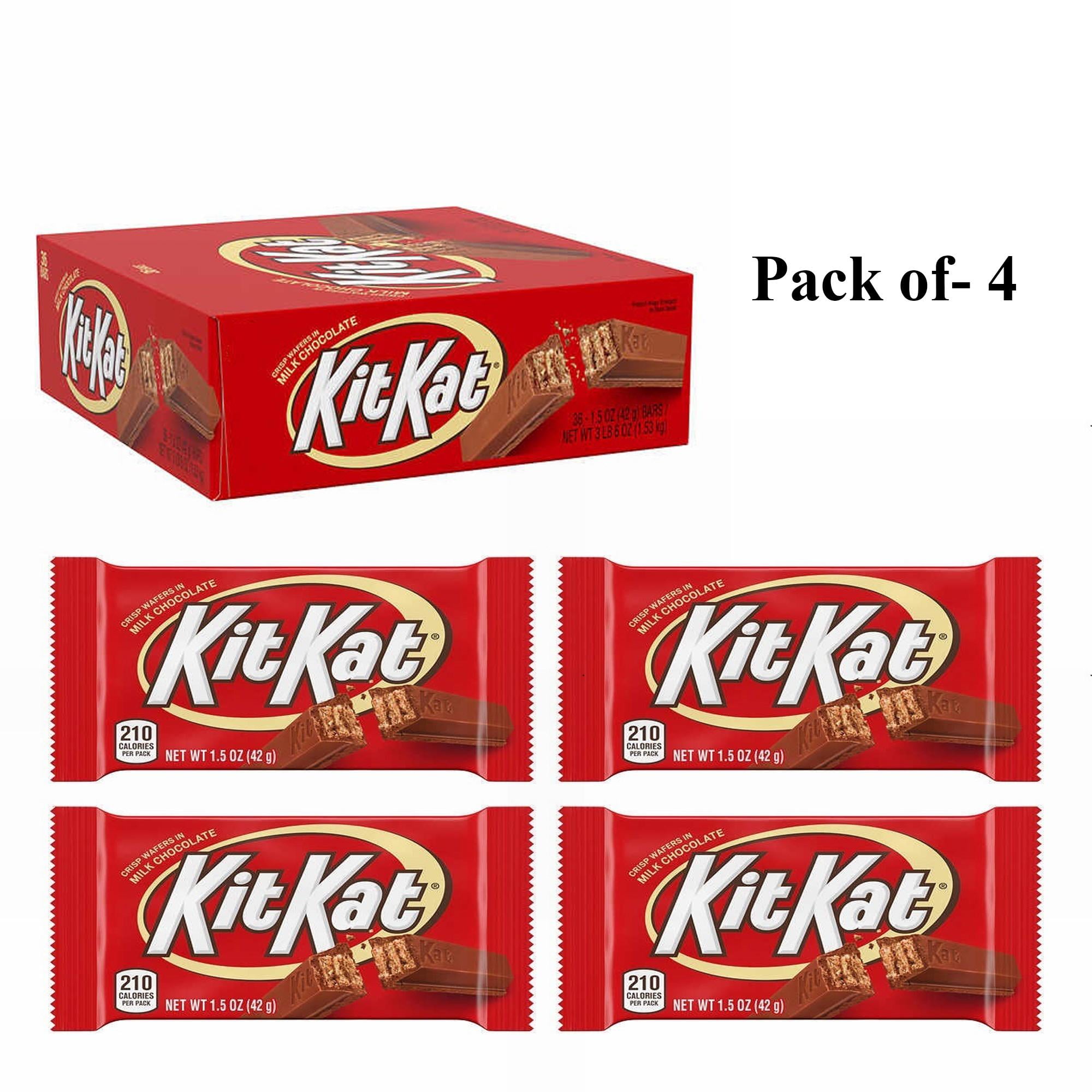 Pack Of 4 KitKat Crisp Wafers In Milk Chocolate Candy Bars | 1.5 Oz Per ...