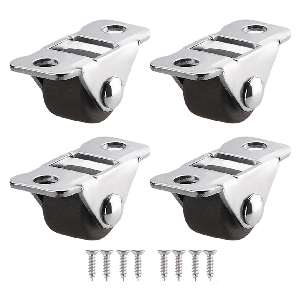Pack Of 4 Mini Furniture Casters Rubber Wheel for Easy Moving & Floor ...