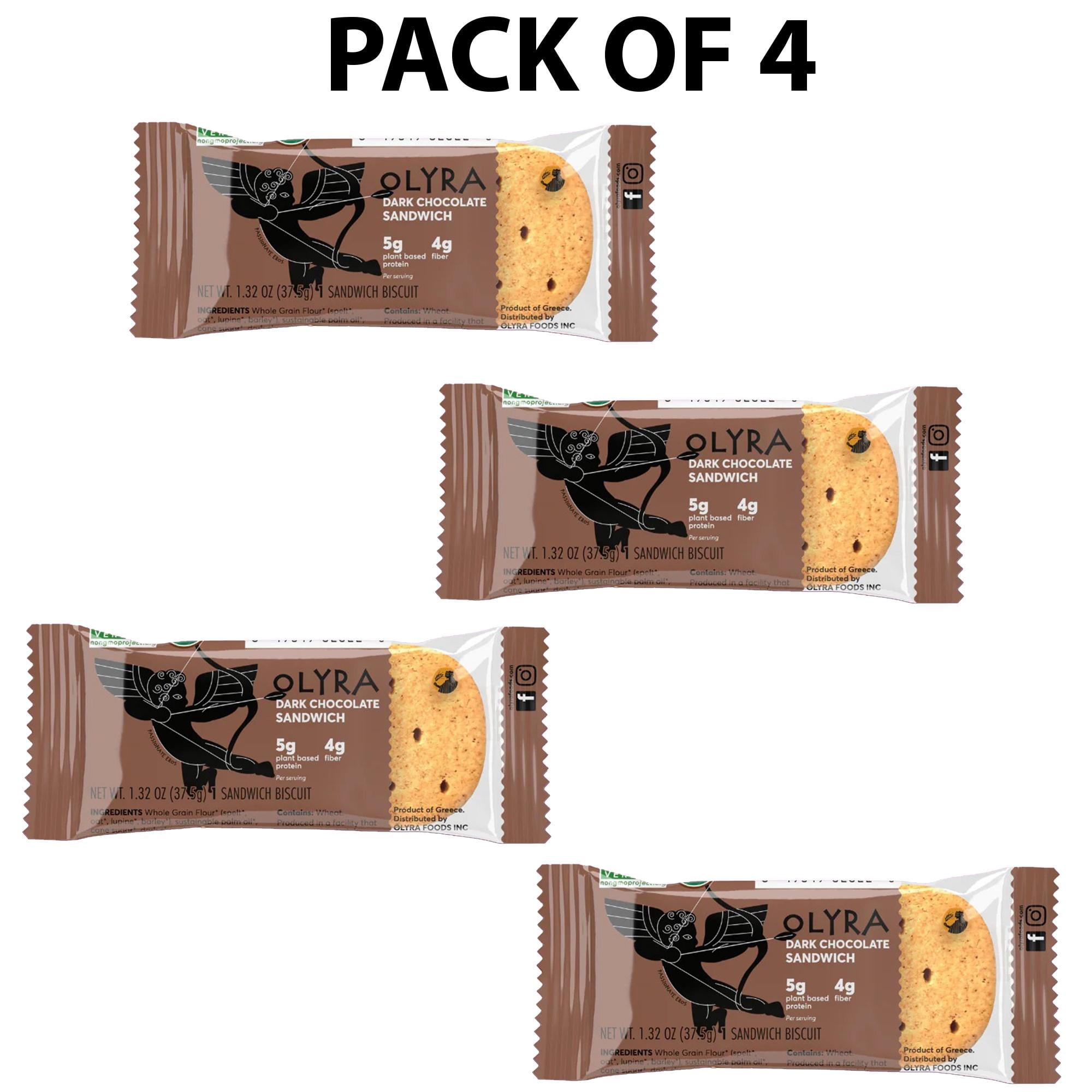 Pack Of 4 Olyra Organic Breakfast Biscuits Dark Chocolate Sandwich | 1. ...