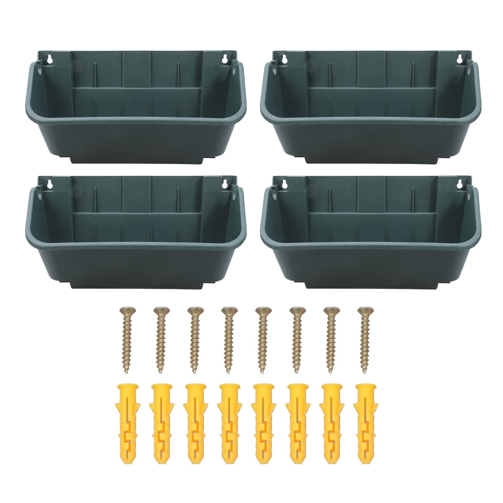 Pack Of 4 Outdoor Wall Planter With Efficient Drainage Pots For Plant ...