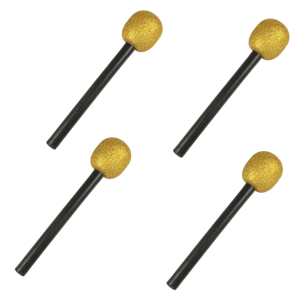 Pack Of 4 Silver Microphone Props for Kids Birthday and Costume Parties ...