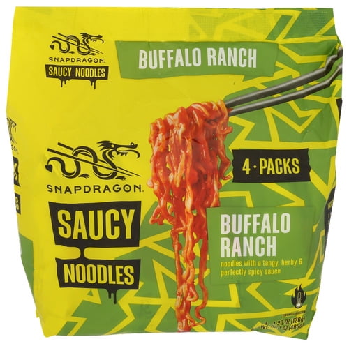 (Pack Of 4) Snapdragon Noodles Spicy Buffalo Ranch 4 Pack 16.9 Oz ...