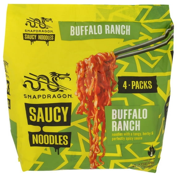 (Pack Of 4) Snapdragon Noodles Spicy Buffalo Ranch 4 Pack 16.9 Oz ...
