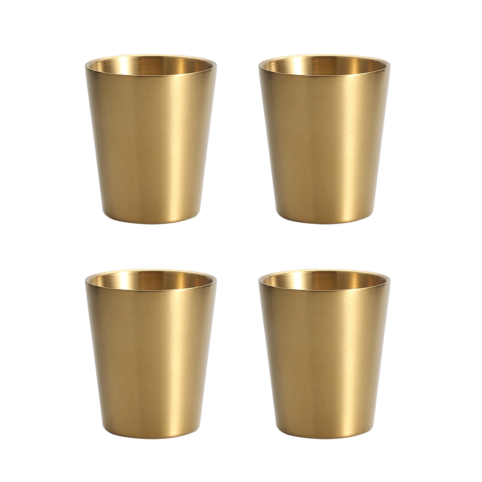 Pack Of 4 Stainless Steel Insulated Cups Double Wall Metal Drinking ...