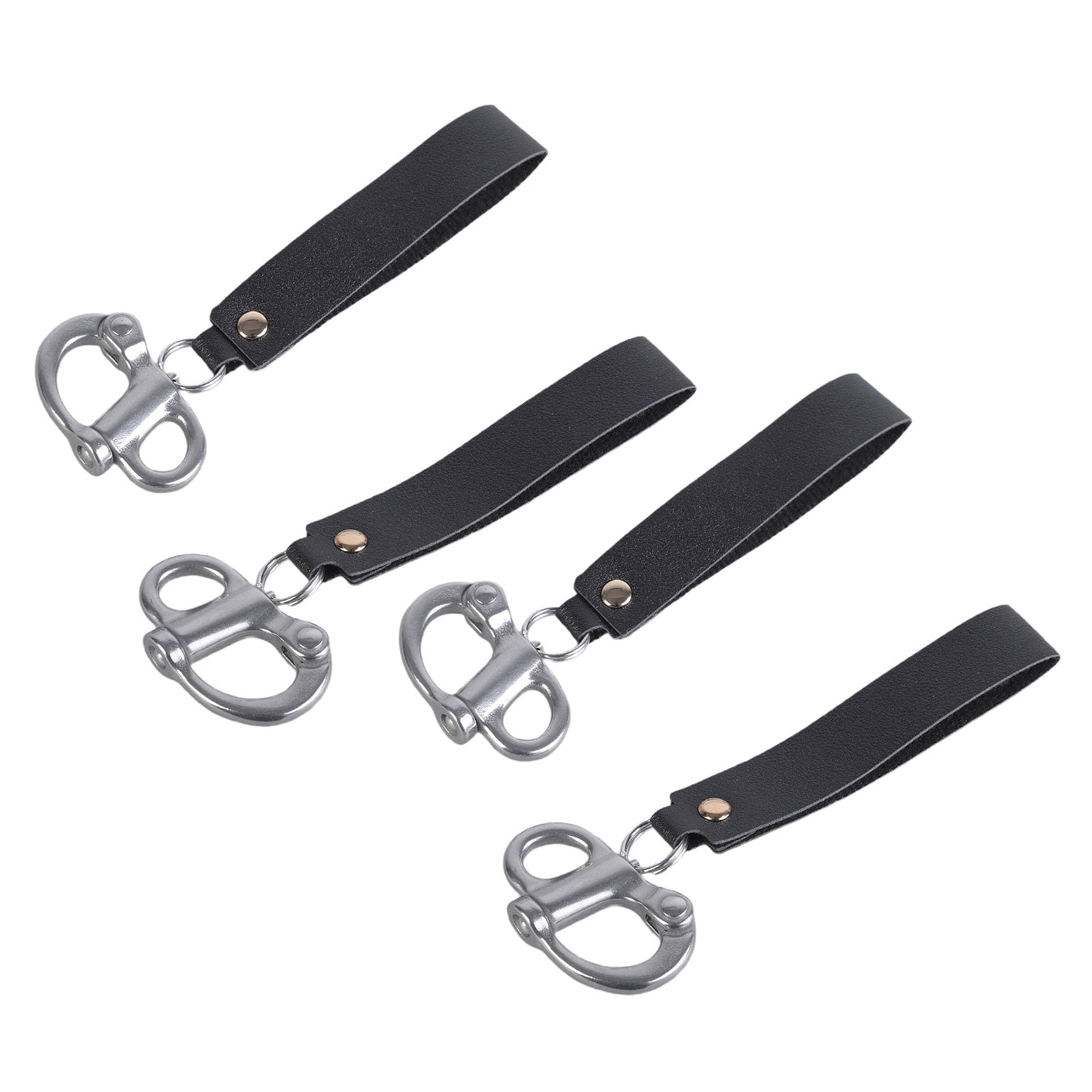 Pack Of 4 Steel Fast Release Shackles with Leather Handle Weatherproof ...
