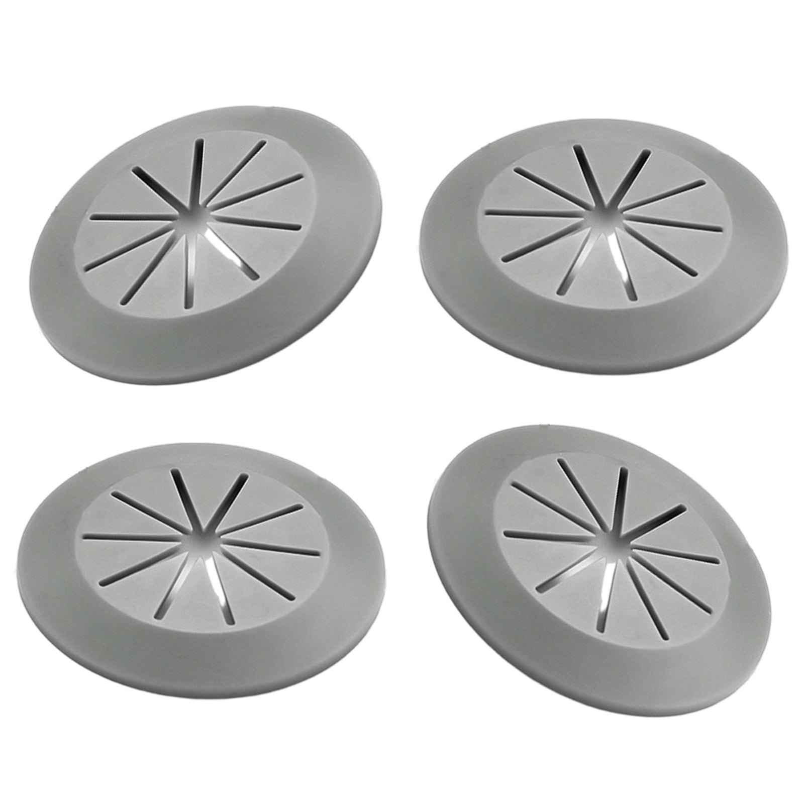 Pack Of 4 Strong PVC Cable Hole Covers Adhesive Wire Protectors Desk ...