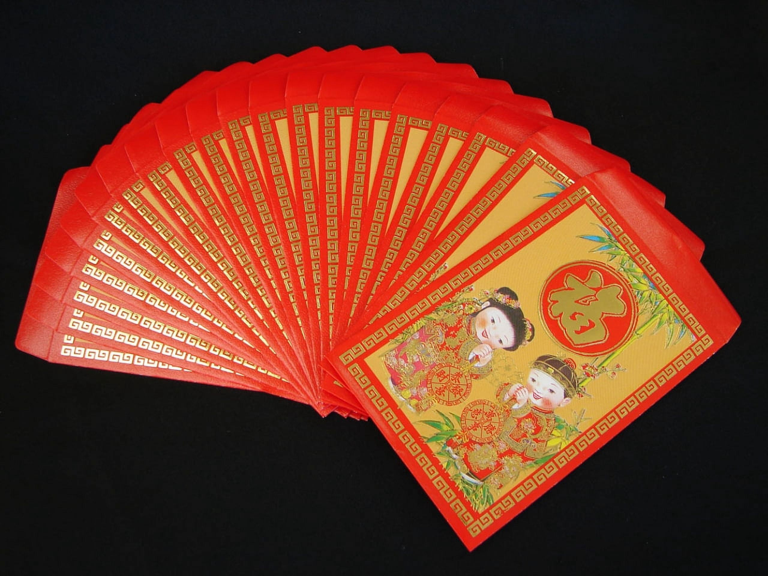 Pack Of 40PCS Colorful Chinese New Year Money Envelopes Hong Bao Lucky ...