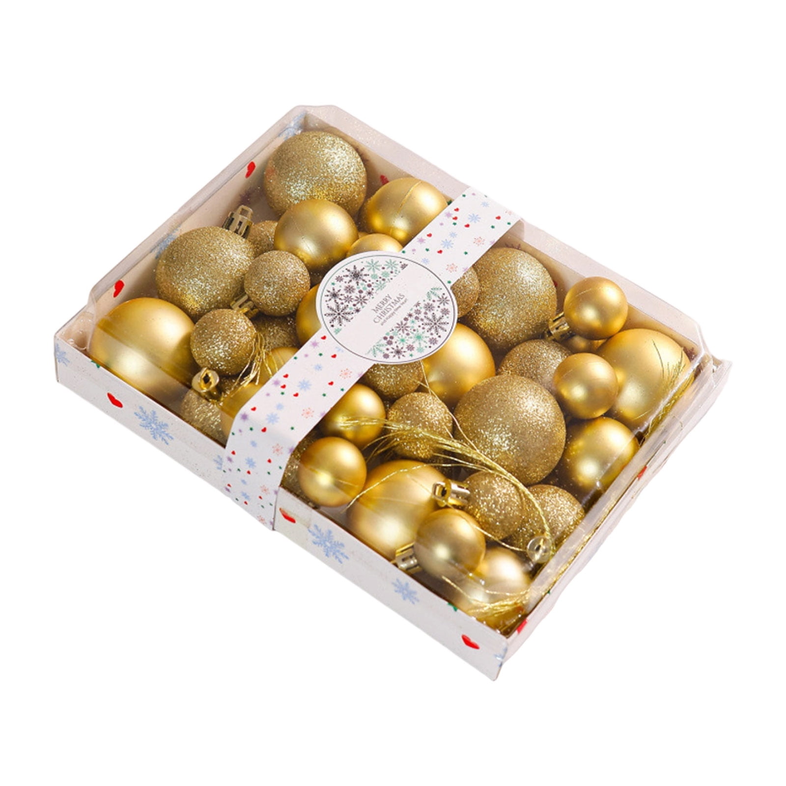 Pack Of 42 Christmas Ornament Plastic Decorations For Tree Cake ...