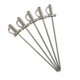 Pack Of 5 304 Stainless Steel Cocktail Picks Portable Skewers Blade ...