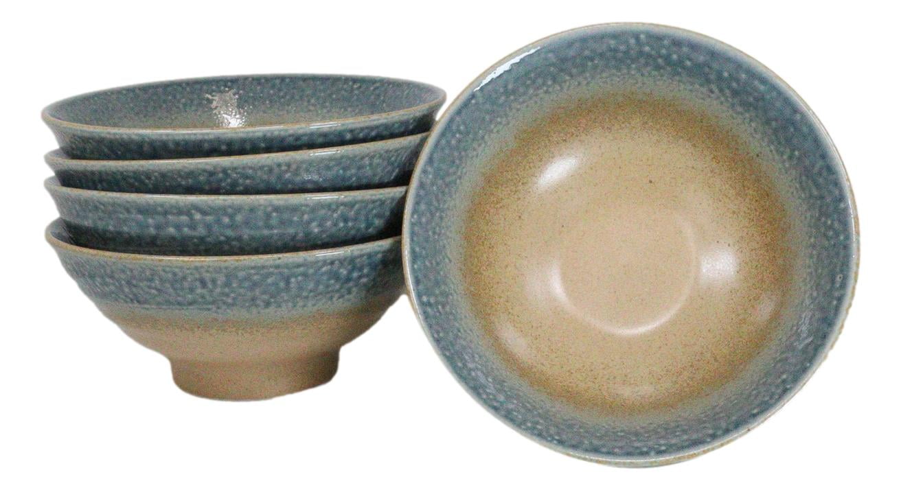 Pack Of 5 Blue River Ao Nagashi Collection Large Ramen Soup Dinner Bowl ...