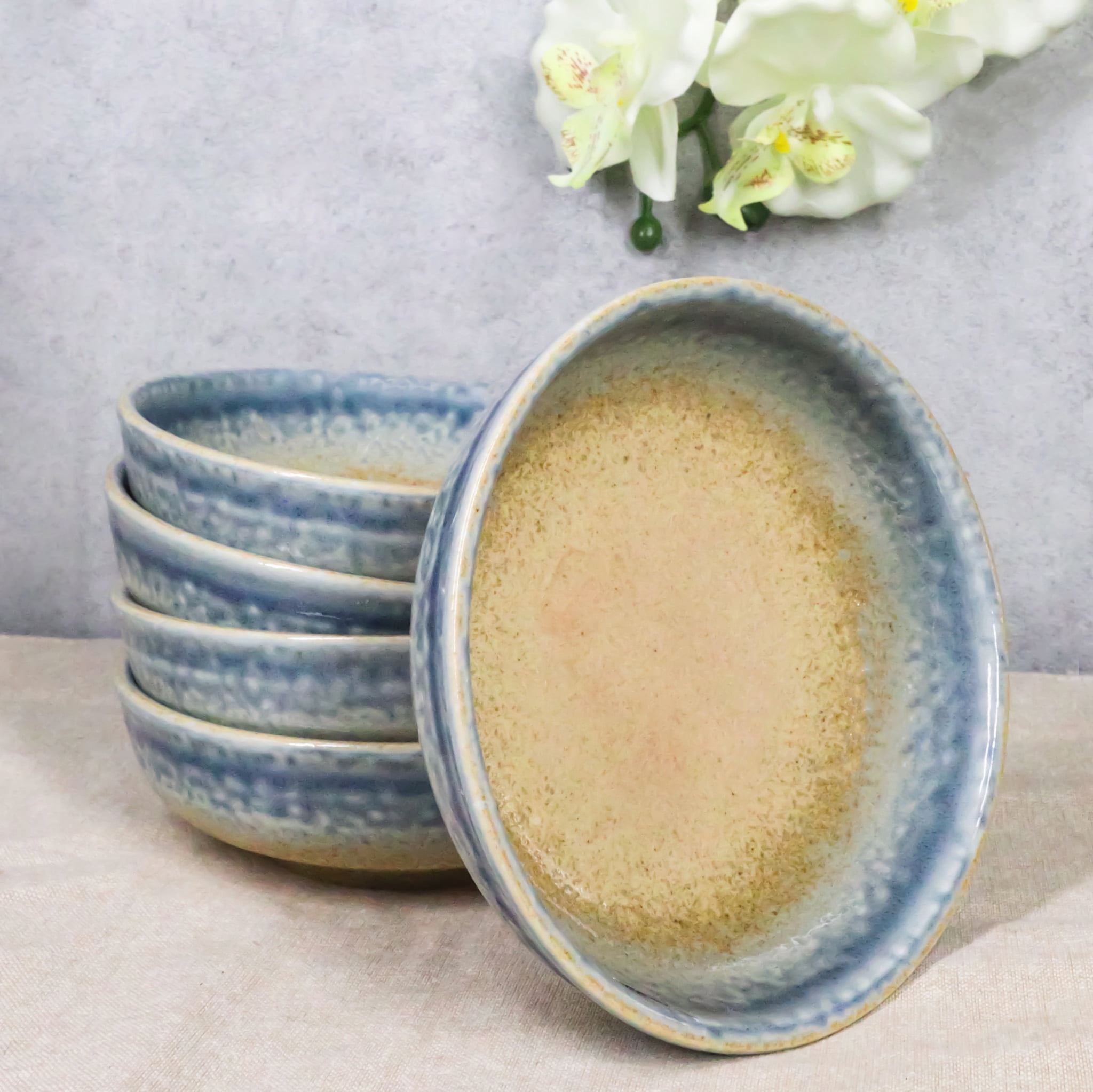 Pack Of 5 Blue River Ao Nagashi Collection Shallow Bowl Or Deep Plates ...