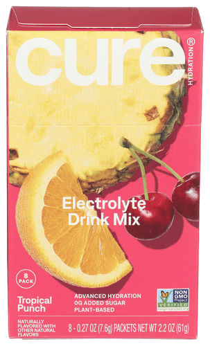(Pack Of 5) Cure Hydration Electrolyte Drink Mix Tropical Punch 2.2 Oz ...