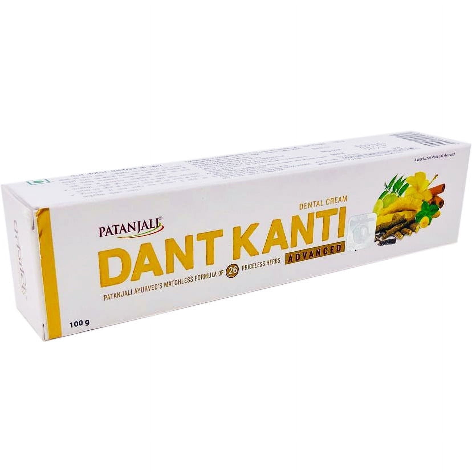 Pack Of 5 - Patanjali Dant Kanti Advanced Toothpaste- 100 Gm (3.5 Oz ...