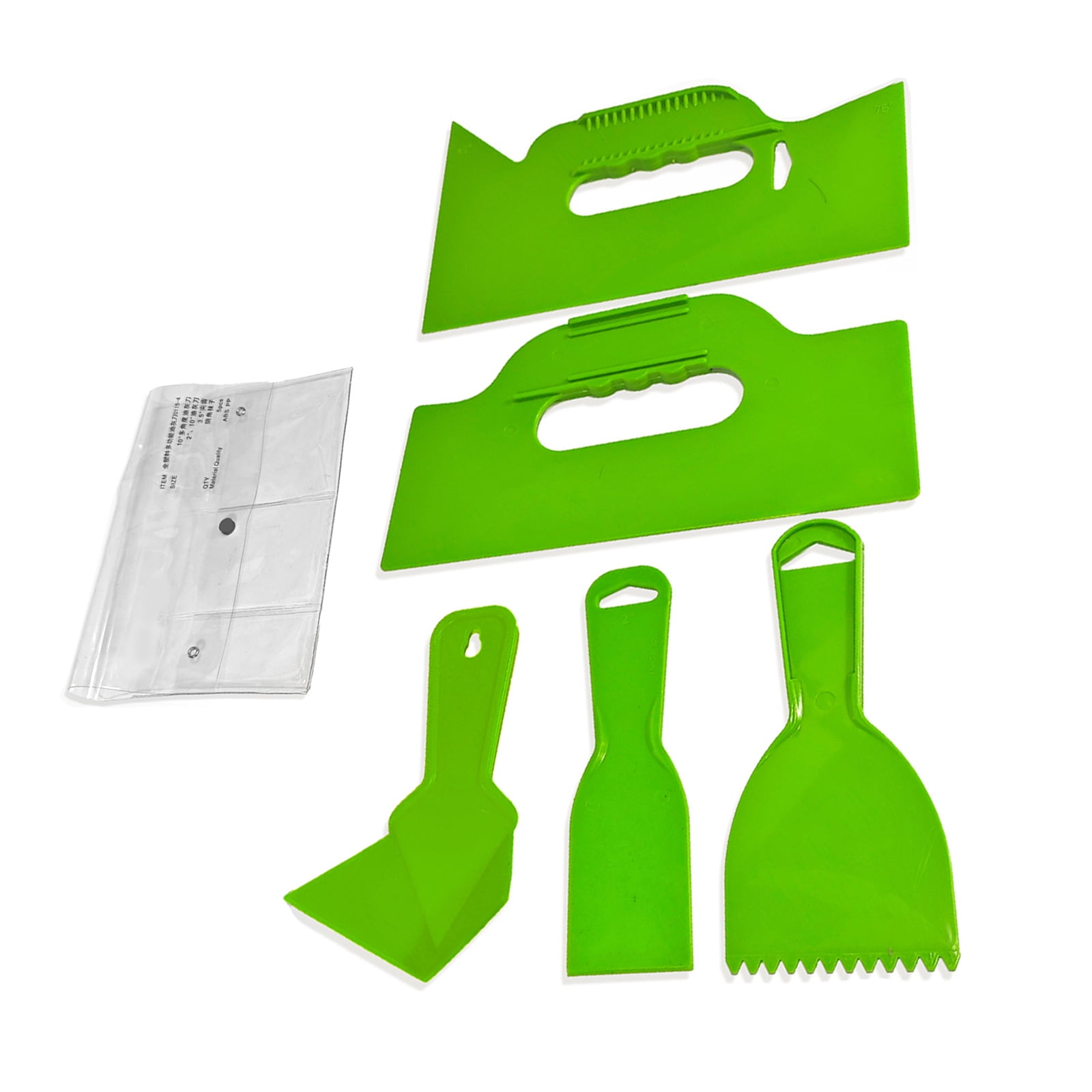 Pack Of 5 Plastic Putty Scraper Set Suitable For Wall Paper Decal ...