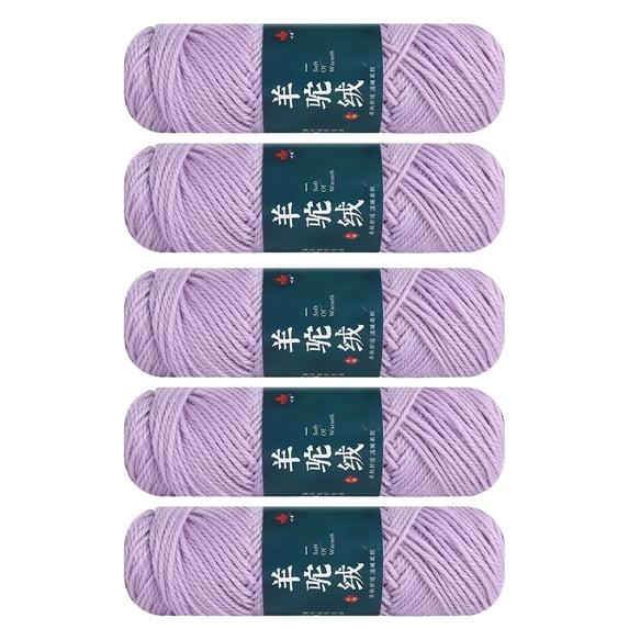 Pack Of 5 Wool Yarn 100g/Roll Fine Fibers Hand Knitting Yarn For ...