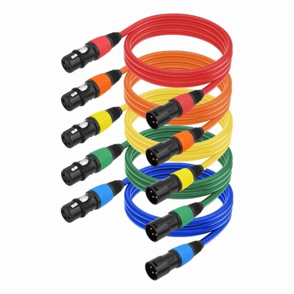 Pack Of 5 XLR Cable Professional XLR Microphone Cable XLR Male To ...