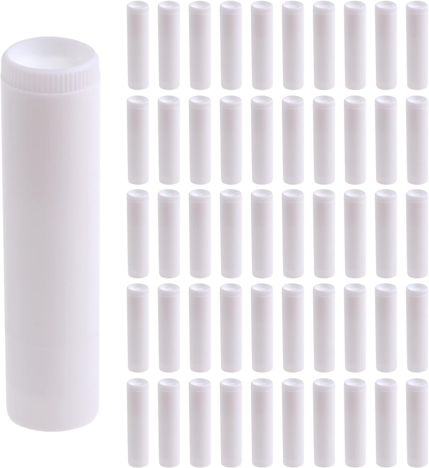 Pack Of 50 Empty Plastic Lipstick Tubes, Empty Lip Balm Container For ...