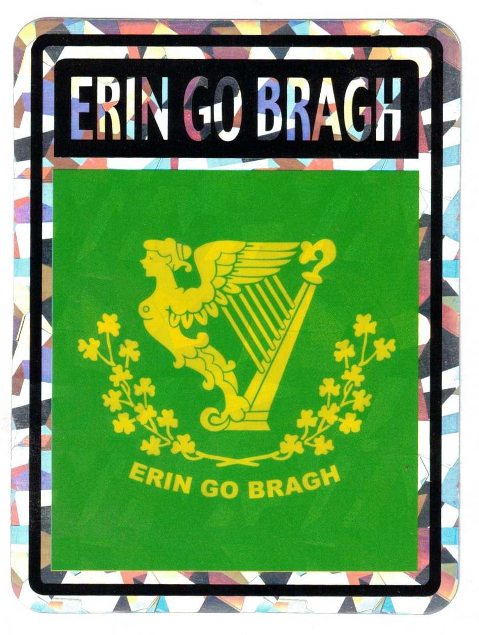 Pack Of 50 Erin Go Bragh Flag Reflective Decal Bumper Sticker DC-114 ...