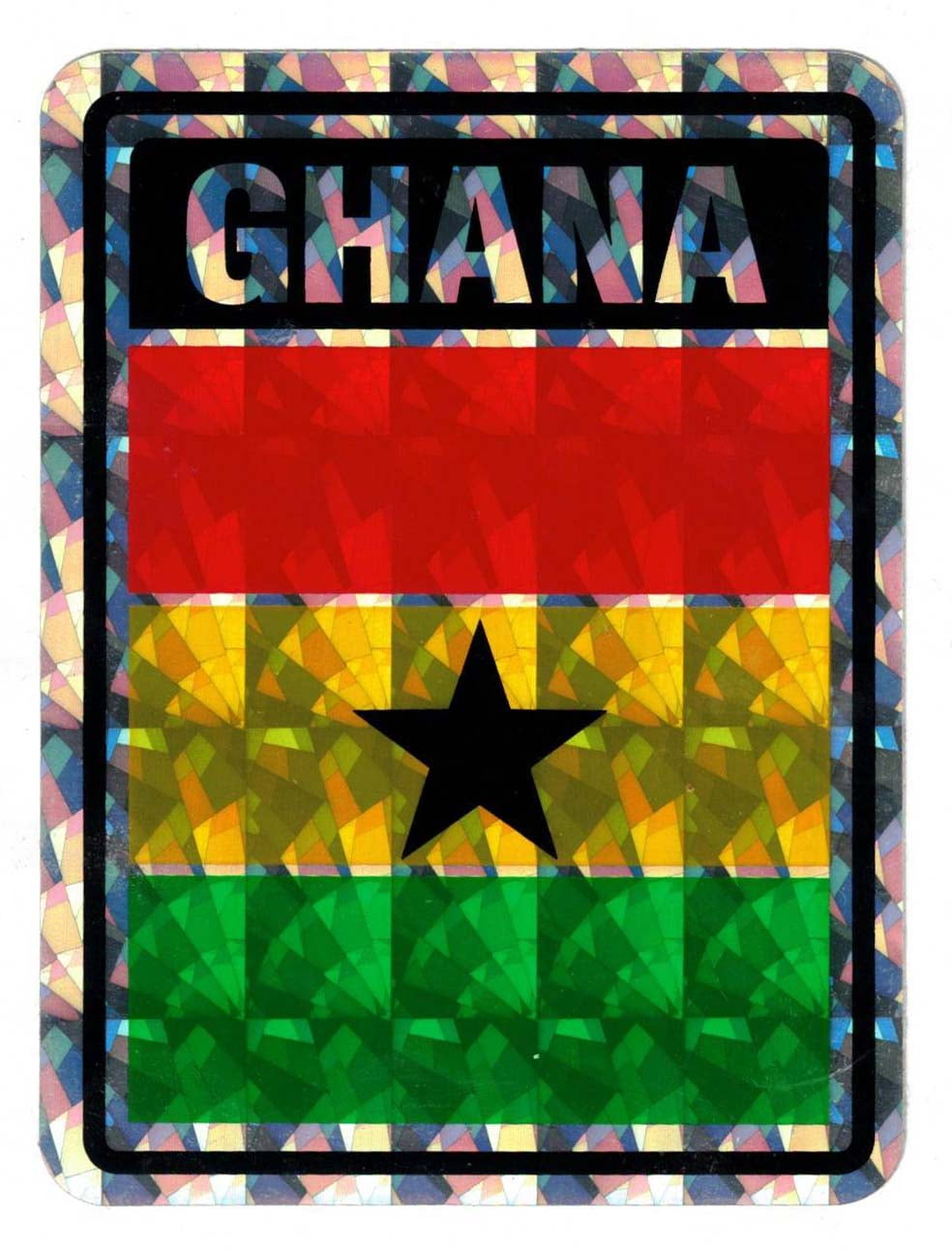 Pack Of 50 Ghana Country Flag Reflective Decal Bumper Sticker DC-092 ...