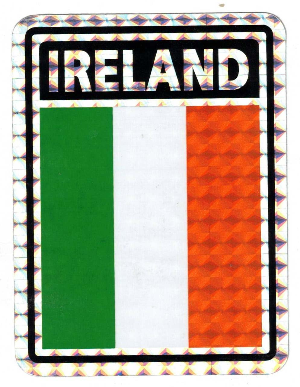 Pack Of 50 Ireland Country Flag Reflective Decal Bumper Sticker DC-112 ...
