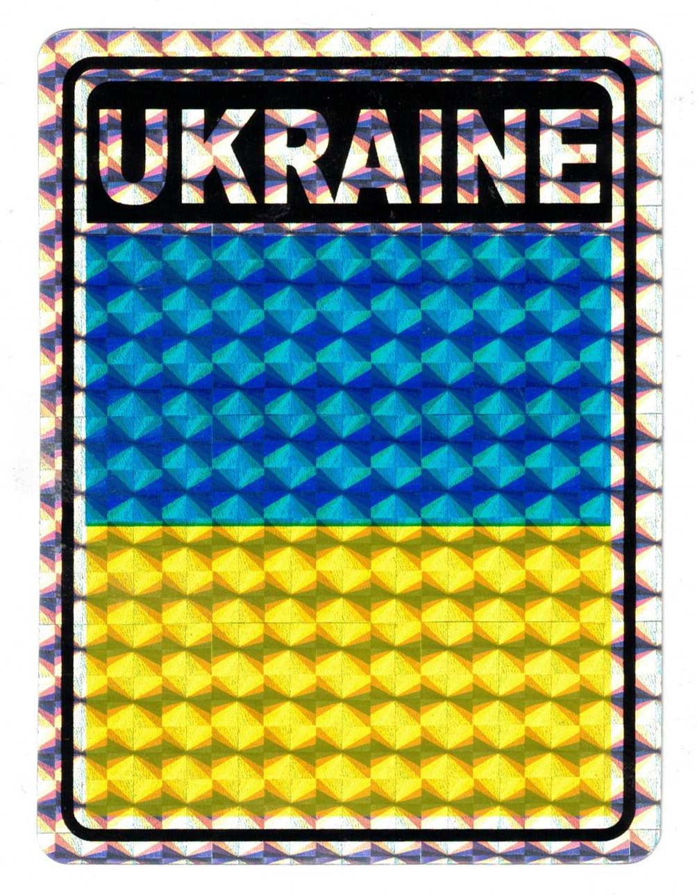 Pack Of 50 Ukraine Country Flag Reflective Decal Bumper Sticker DC-242 ...