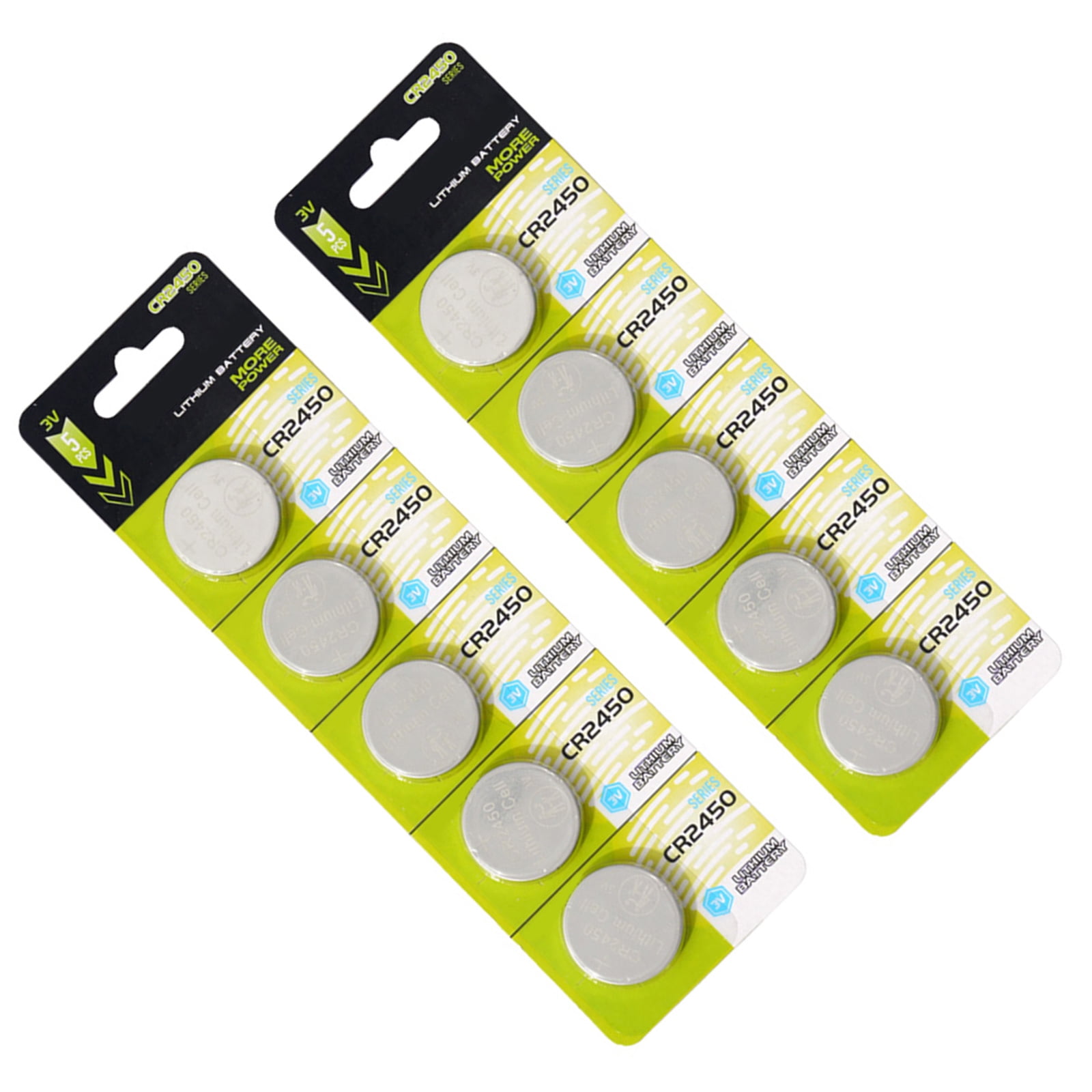 Pack Of 5pc/10pc CR2450 Lithium Button Cells 3V CR2450 Battery Long ...