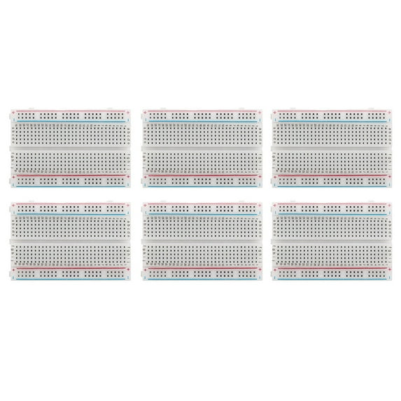 Pack Of 6 400 Point Breadboard Kit Solderless Breadboards For Circuits ...