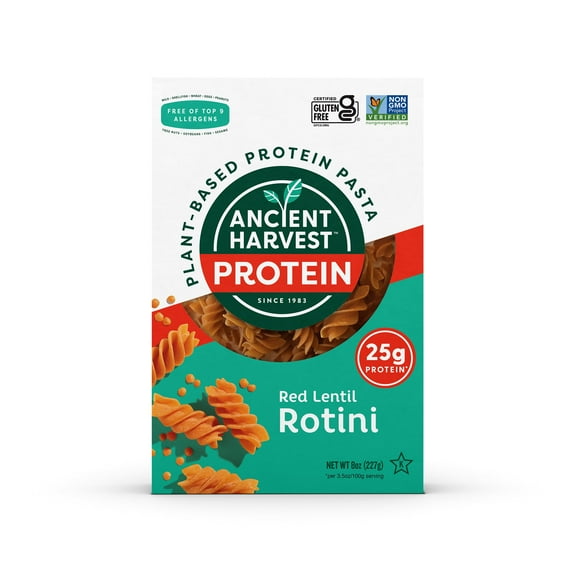 (Pack Of 6) Ancient Harvest Pasta Rotini Red Lentil 8 Oz - Walmart.com