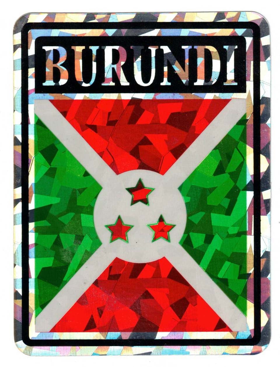 Pack Of 6 Burundi Country Flag Reflective Decal Bumper Sticker DC-043 ...