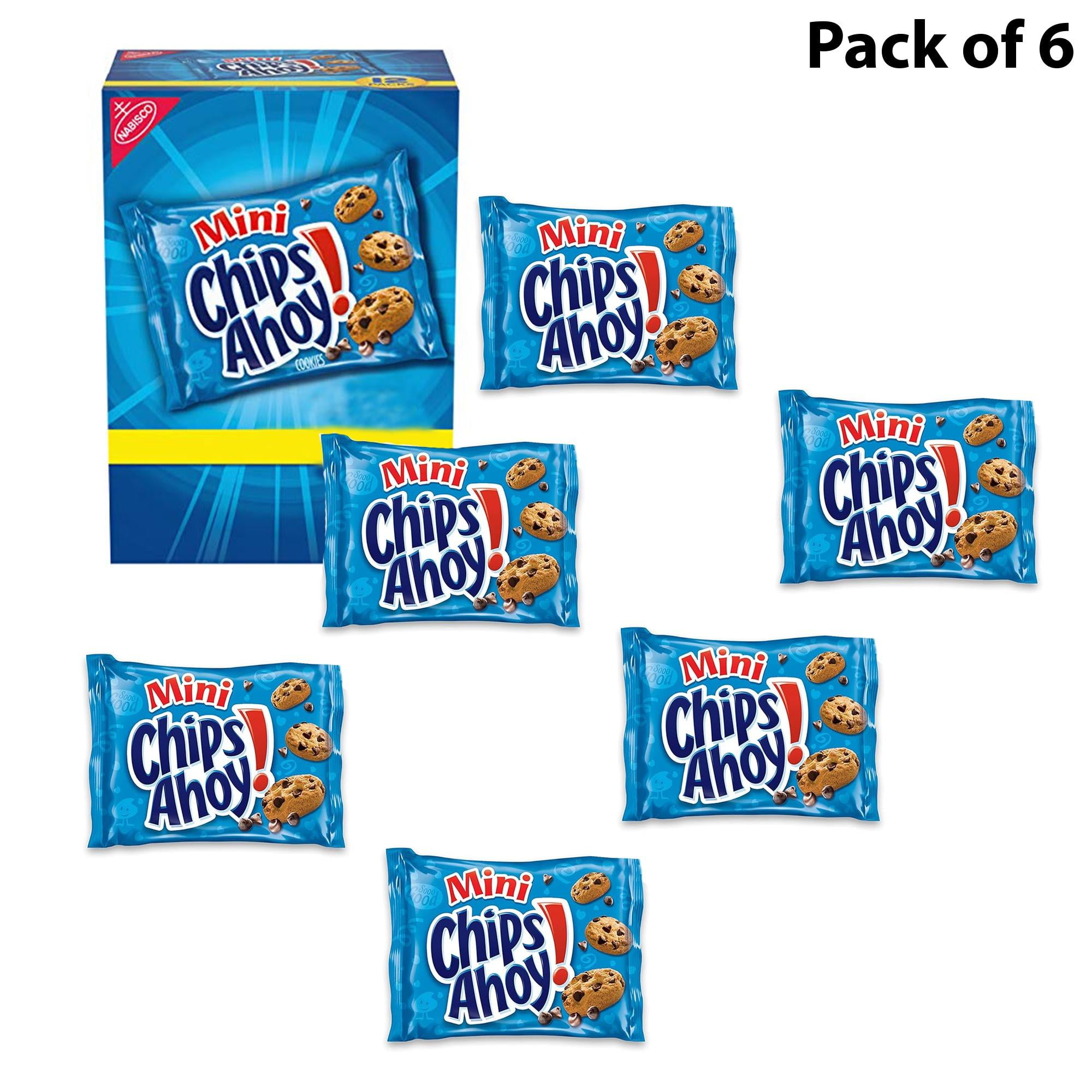 Pack Of 6 CHIPS AHOY! Mini Original Chocolate Chip Cookies | 1.4 Oz Per ...